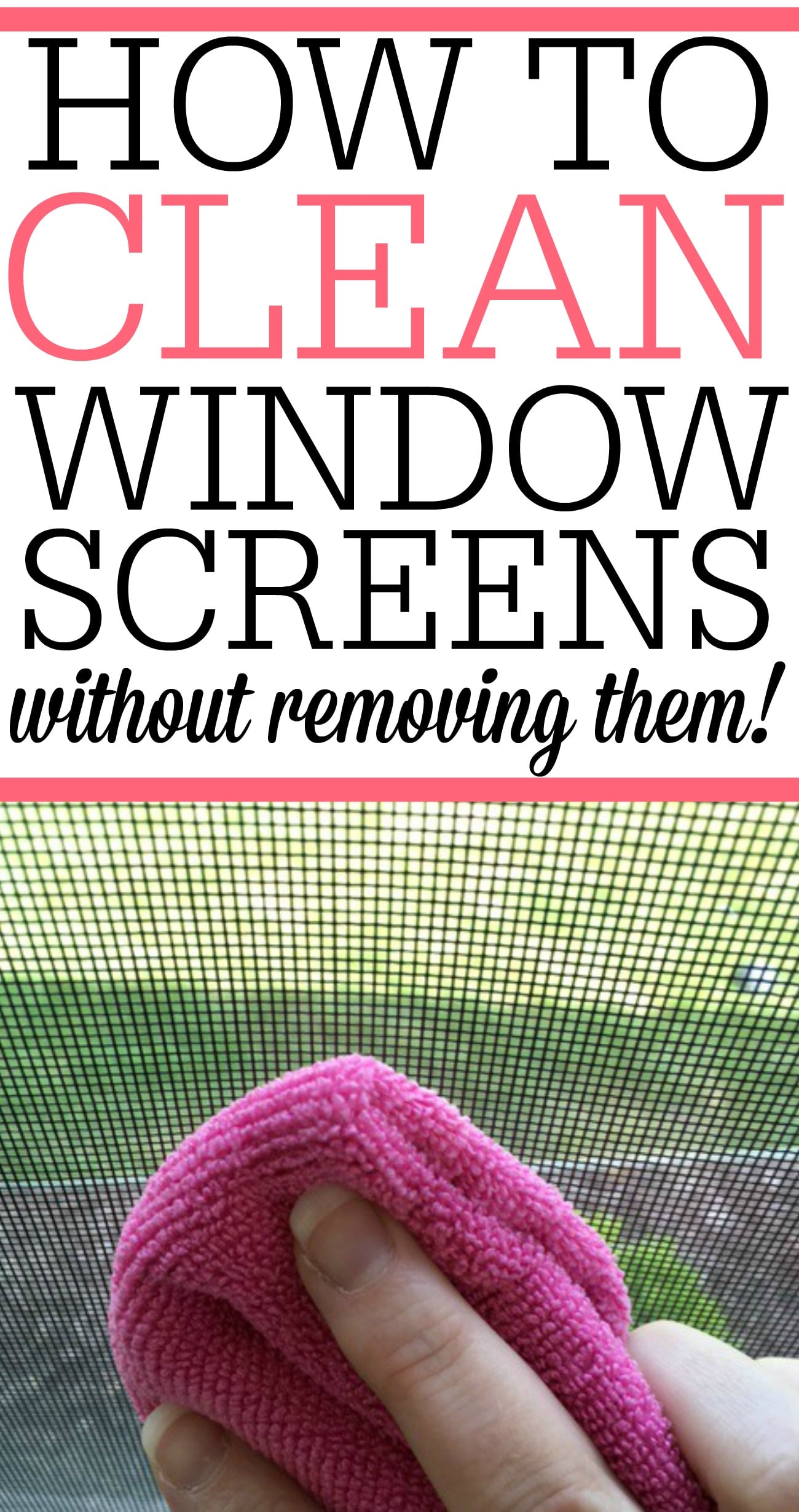 How To Clean Your Window Screens - Frugally Blonde