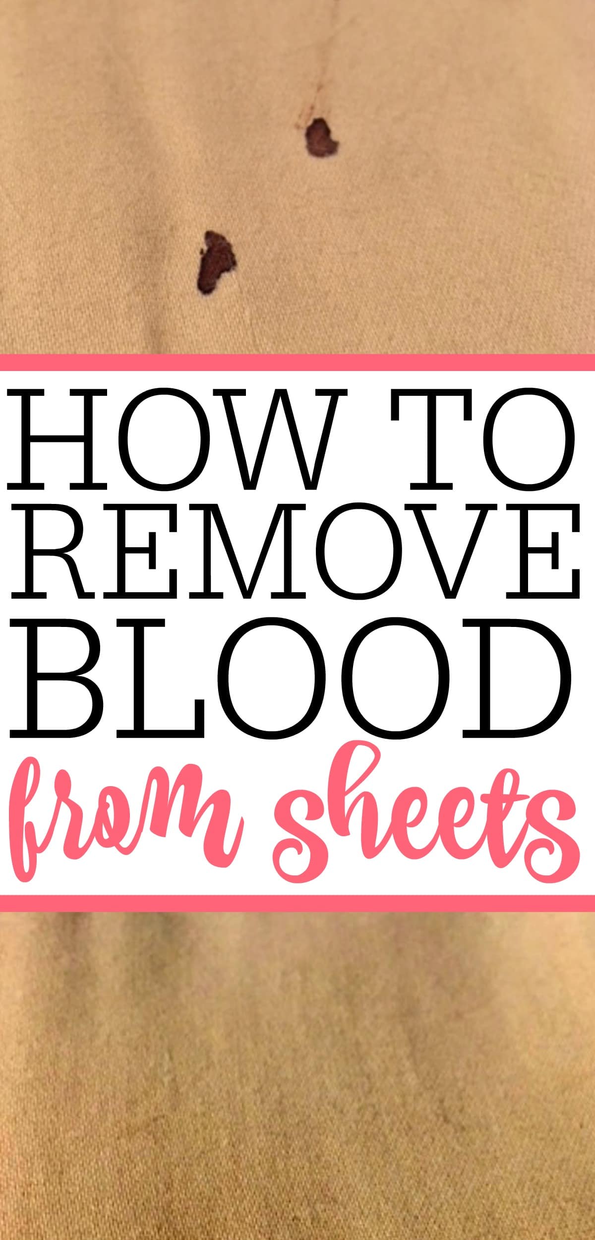 How To Remove Blood From Sheets - Frugally Blonde