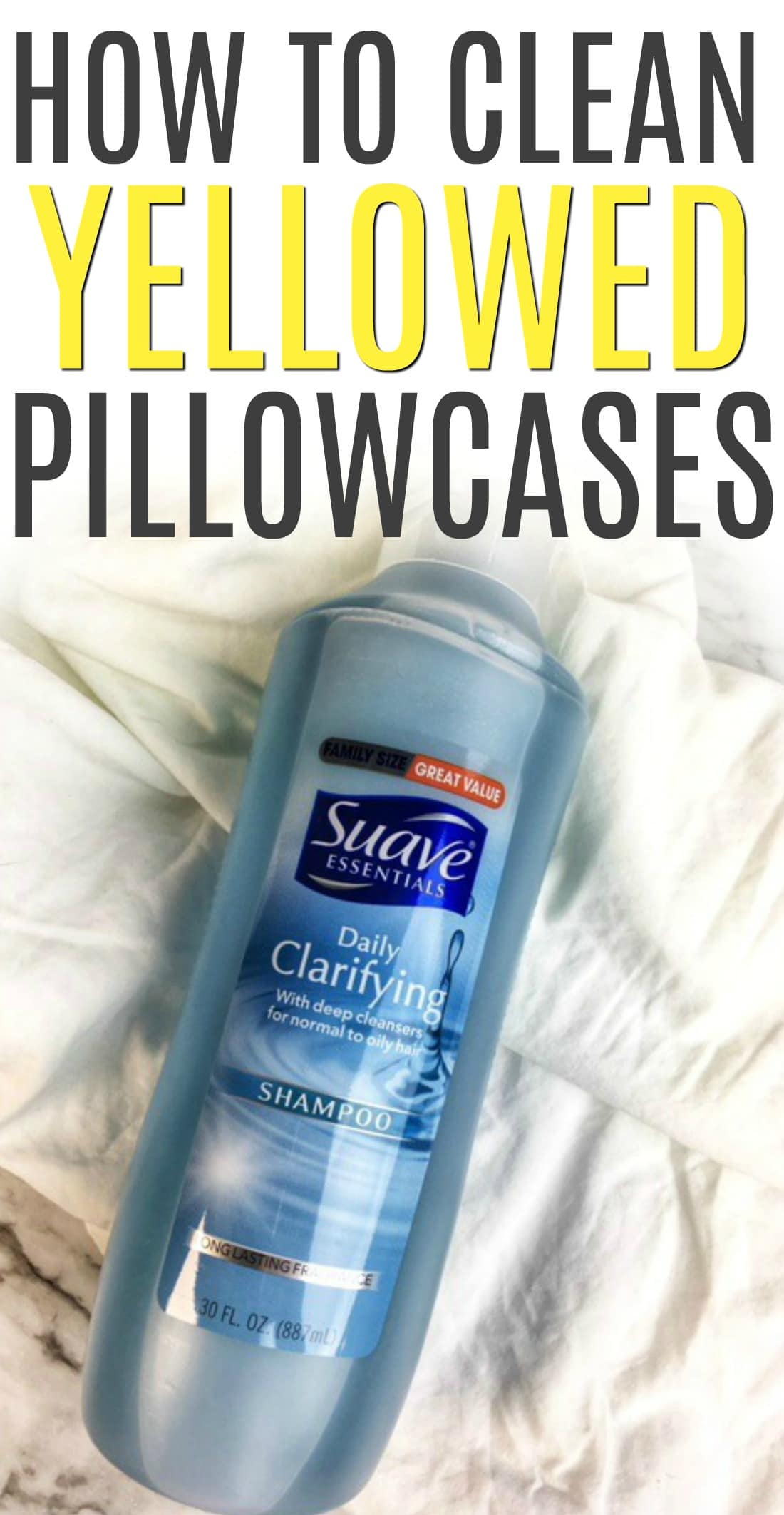 How To Clean Yellowed Pillowcases - Frugally Blonde