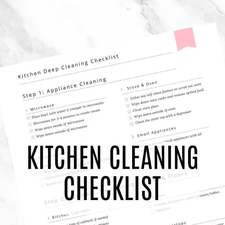 Kitchen Cleaning Checklist - Frugally Blonde