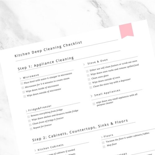 Kitchen Cleaning Checklist - Frugally Blonde